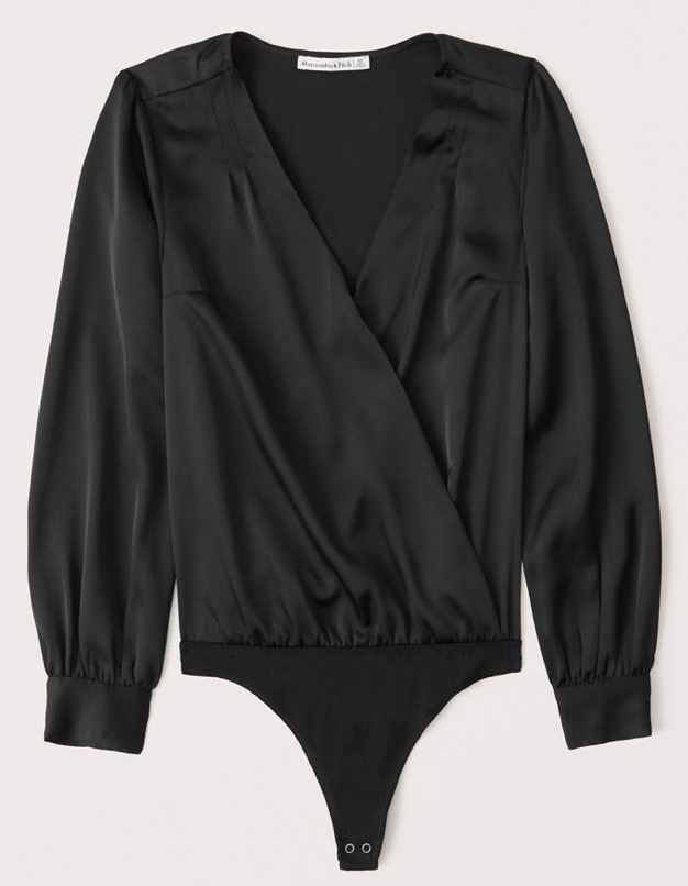 Long Sleeve Wrap Bodysuit - Lauren Kay Sims